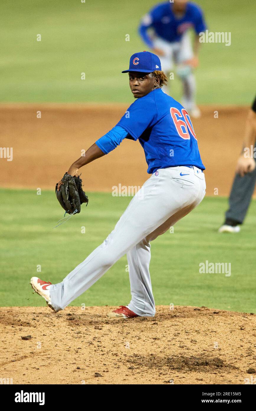ACL Cubs pitcher Kenyi Perez (60) during an Arizona Complex League game ...