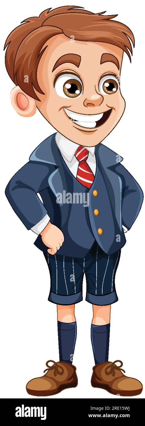 Smart Student Boy Cartoon Character illustration Stock Vector Image ...