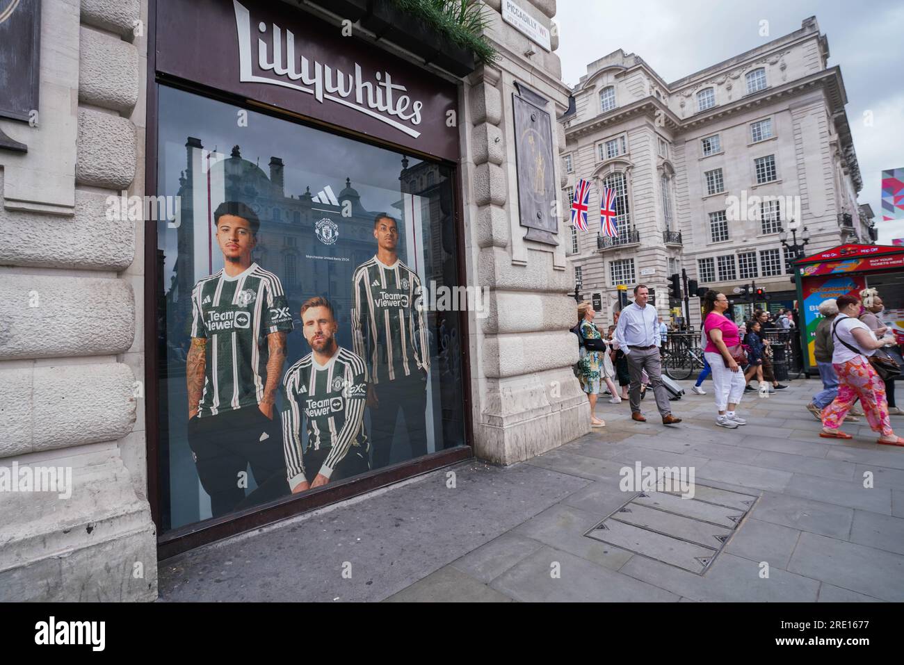London UK. 24 July 2023 The new Manchester United away kit for the 2023 ...