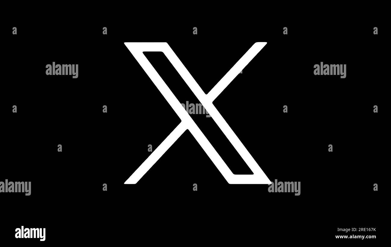 X new logo Twitter. Sign symbol letter X in minimalist design. 3d ...