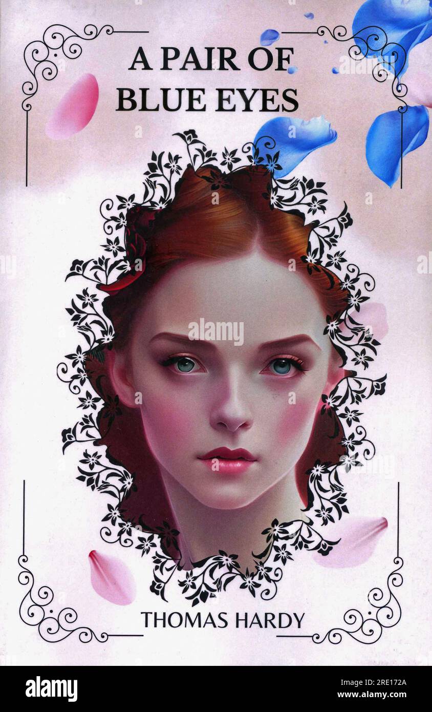 Book cover "A Pair of Blue Eyes" by Thomas Hardy Stock Photo - Alamy