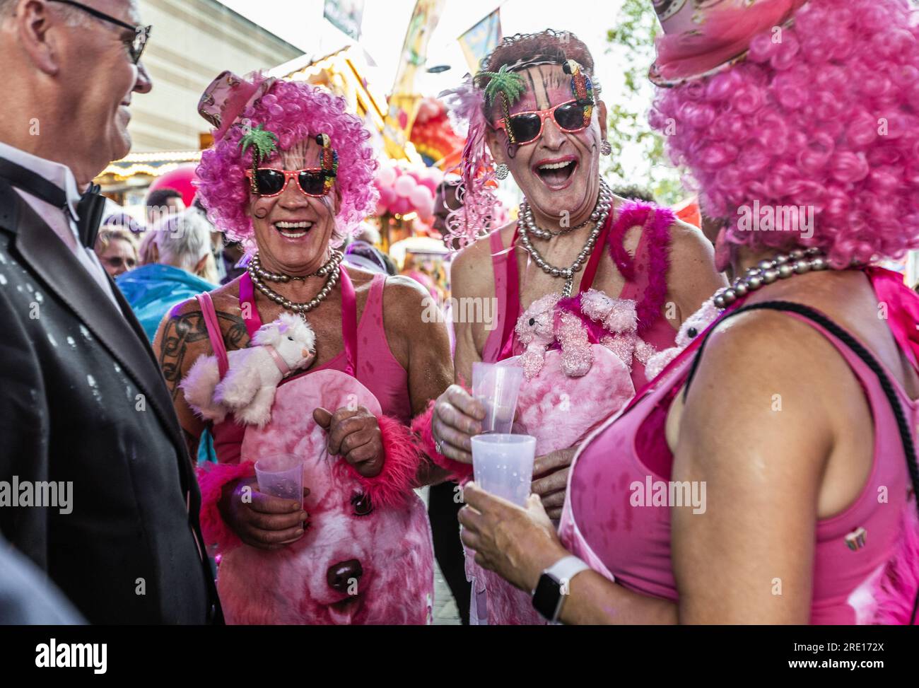 TILBURG - Visitors during the traditional Pink Monday parade at the ...