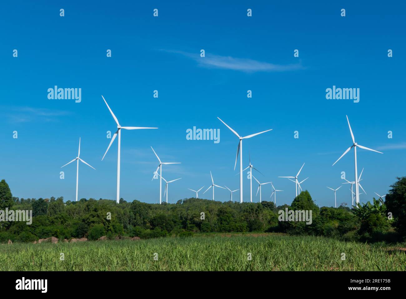 Wind Turbine Farm, Wind Power, Sustainable Energy. Nakhon Ratchasima ...