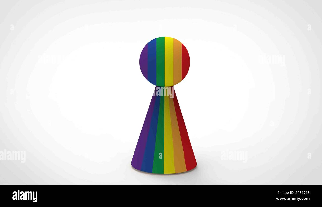 Game figure in symbolic lgbt colors hi-res stock photography and images ...
