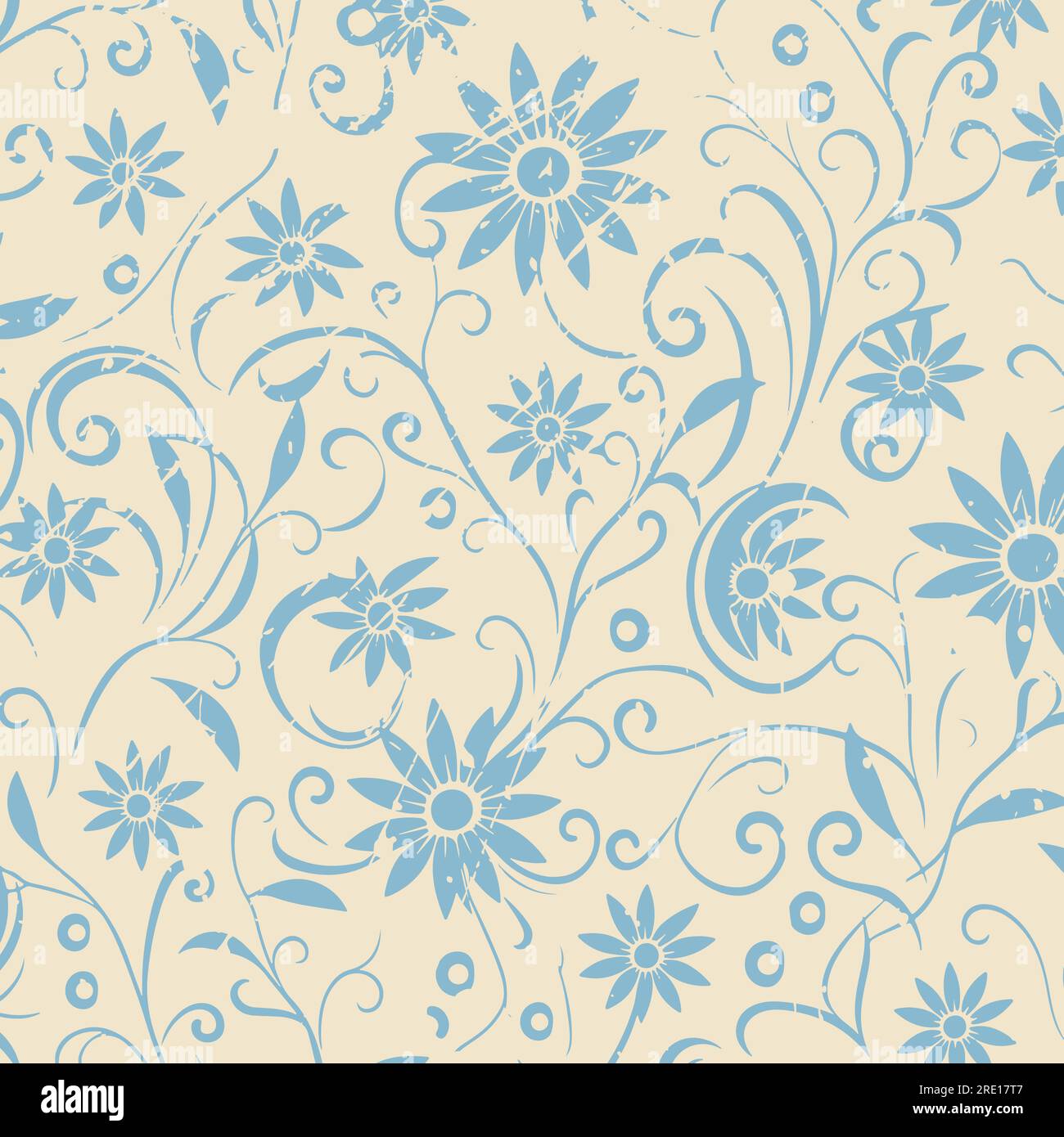 Vintage style wallpaper floral design background Stock Vector Image ...