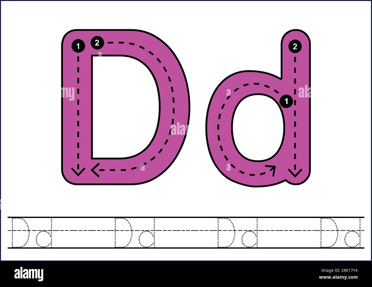 Tracing letter d Stock Vector Images - Alamy