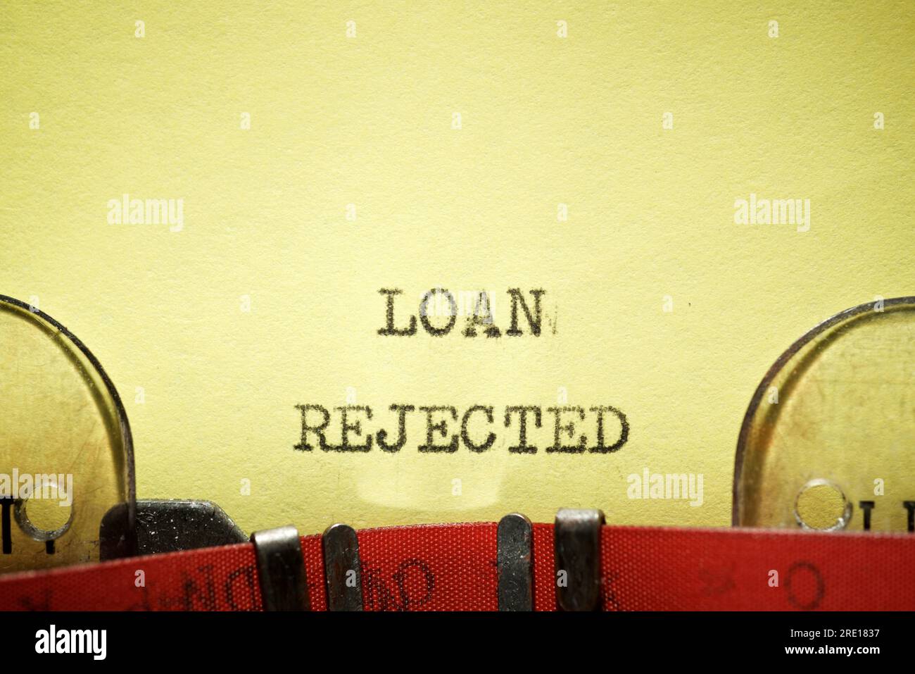 Loan rejected text written with a typewriter Stock Photo - Alamy