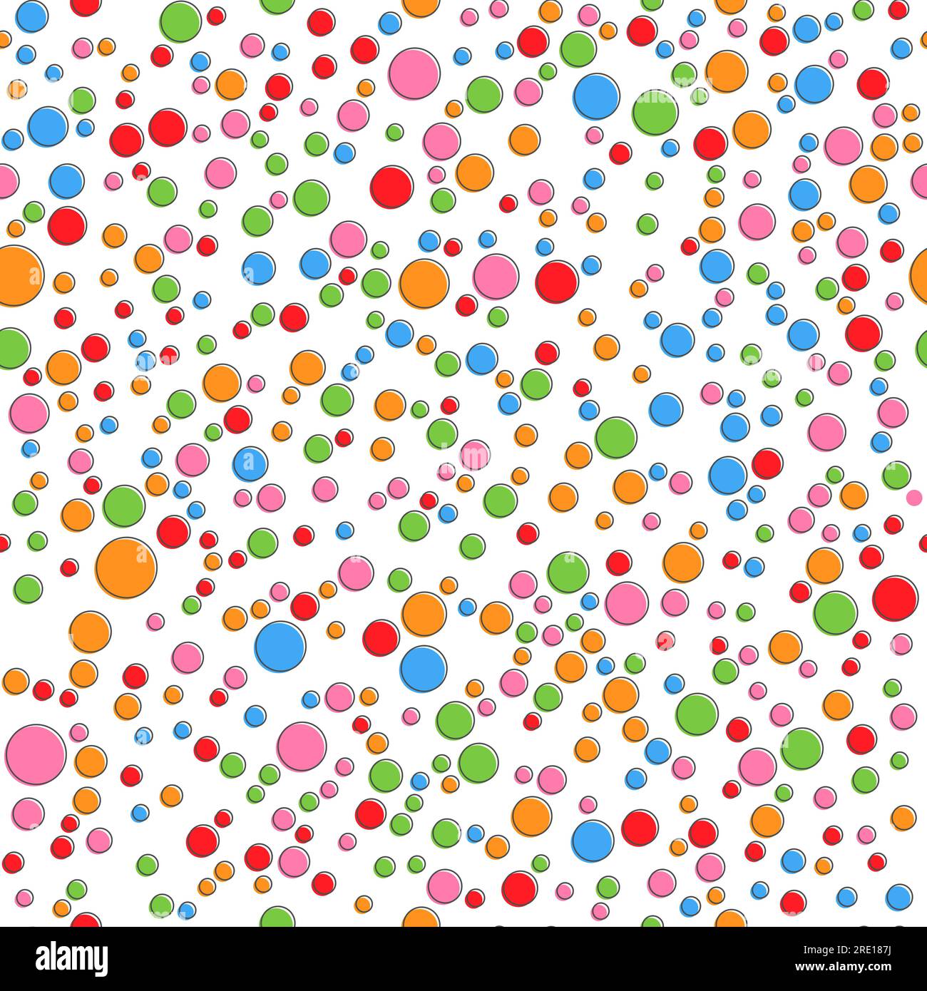 Seamless color pattern of circles. Background with circles of different ...