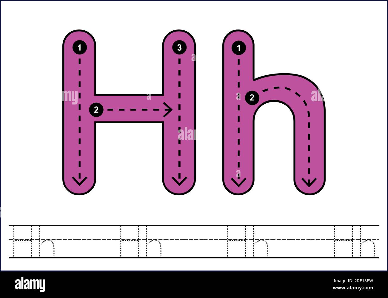 Tracing letter h hi-res stock photography and images - Alamy