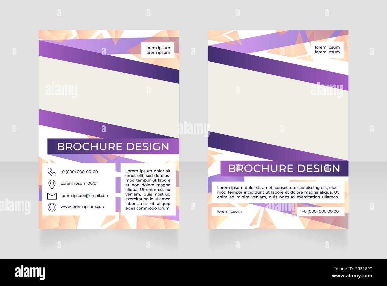 Supporting infrastructure project blank brochure design Stock Vector ...