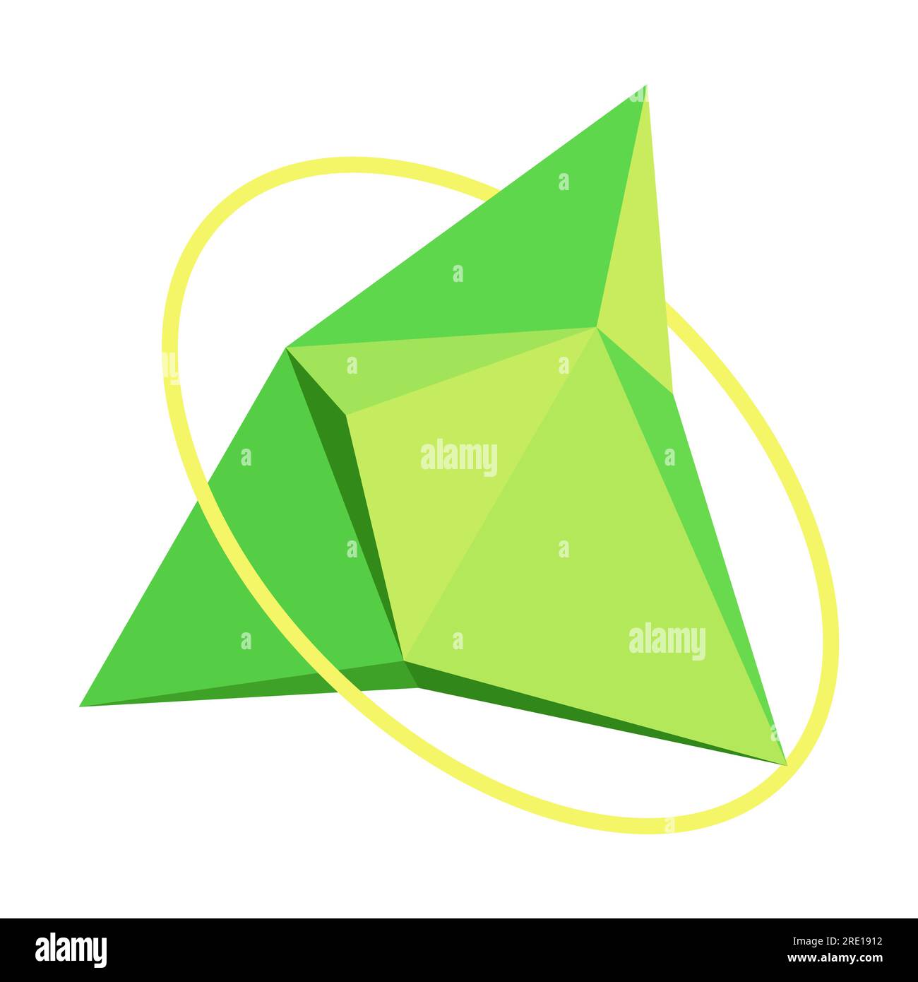 Abstract figure from triangular faces geometric shape design Stock ...