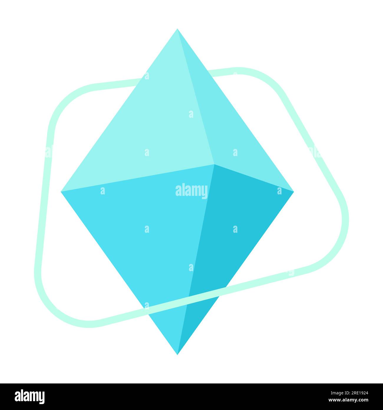 Octahedron geometric shape design Stock Vector Image & Art - Alamy