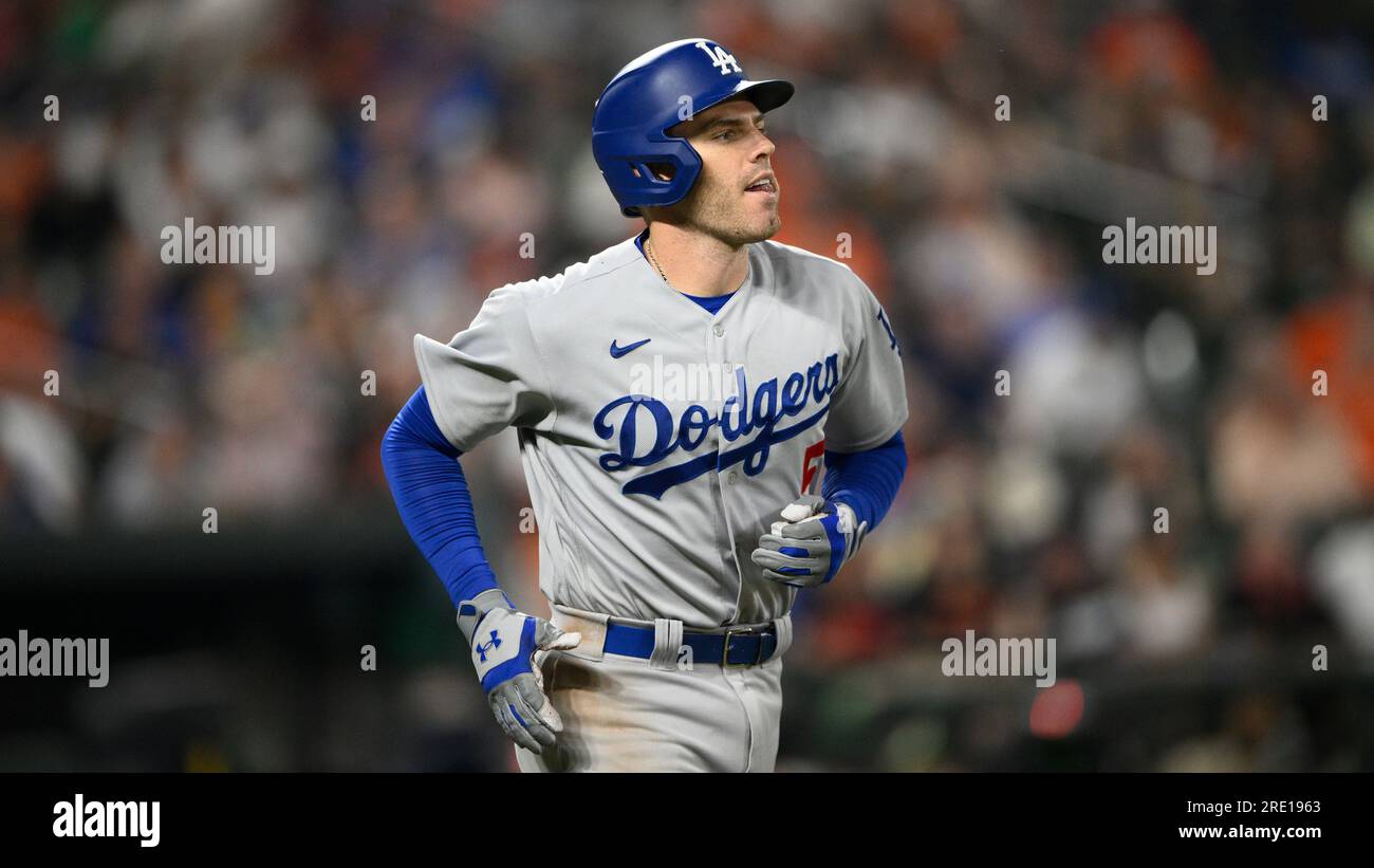 Los Angeles Dodgers' Freddie Freeman in action during a baseball game ...