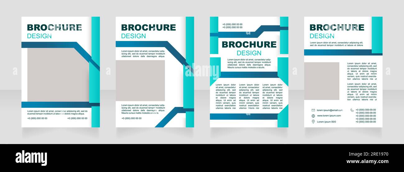 Steps in building construction process blank brochure design Stock ...