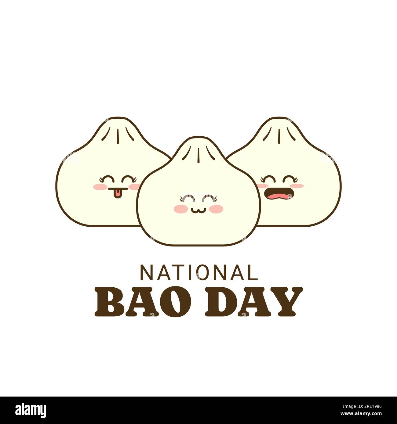 National Bao Day background. Comfort Food Cultural. Vector illustration ...