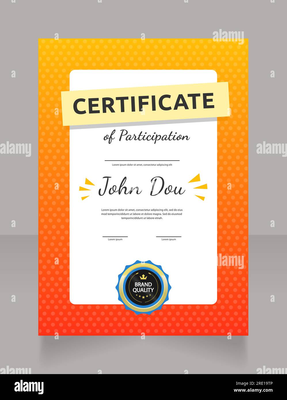 Participation Certificate Design