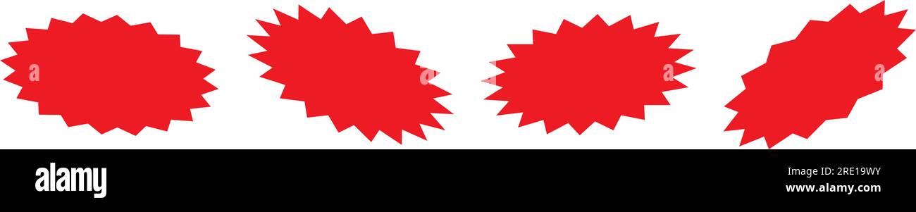 Sale sticker, price tag, starburst icon set Stock Vector Image & Art ...