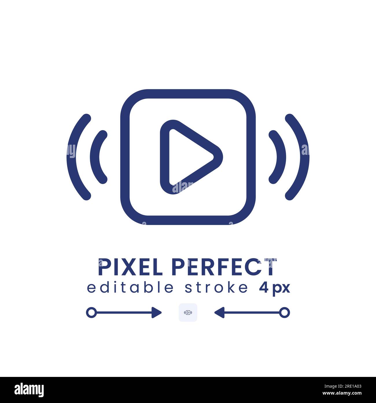 Play button pixel perfect Cut Out Stock Images & Pictures - Alamy