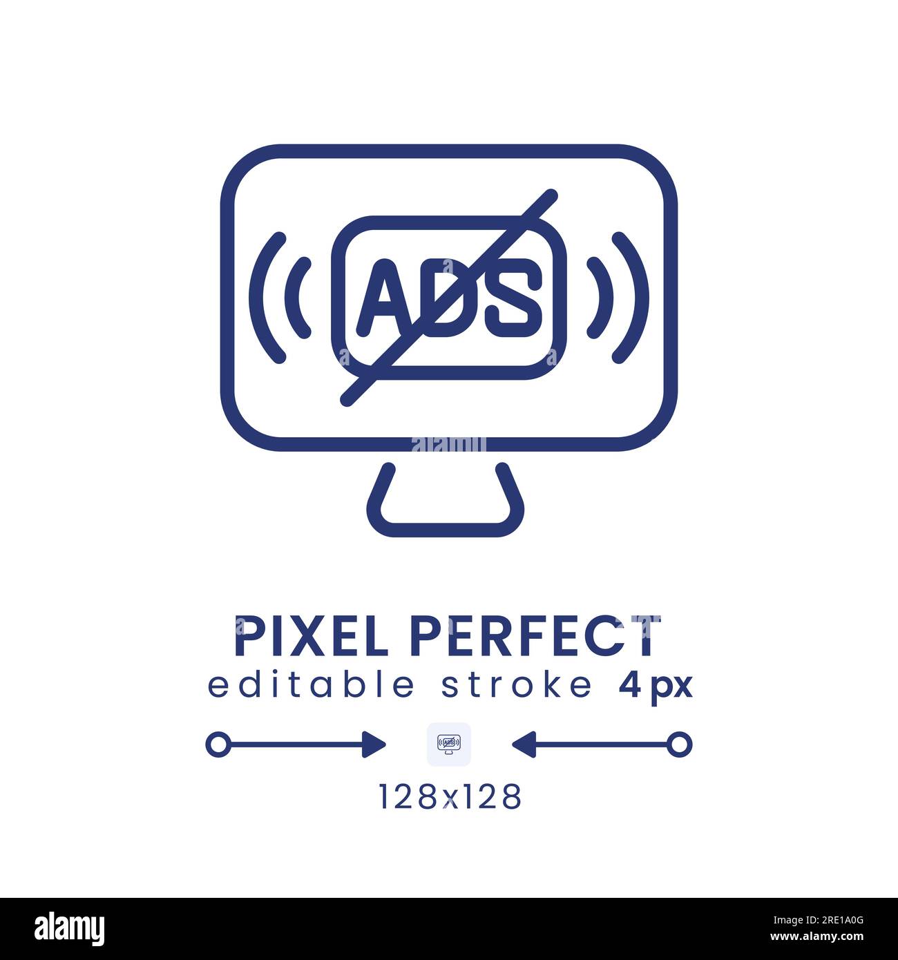 Ad-free streaming linear desktop icon Stock Vector Image & Art - Alamy