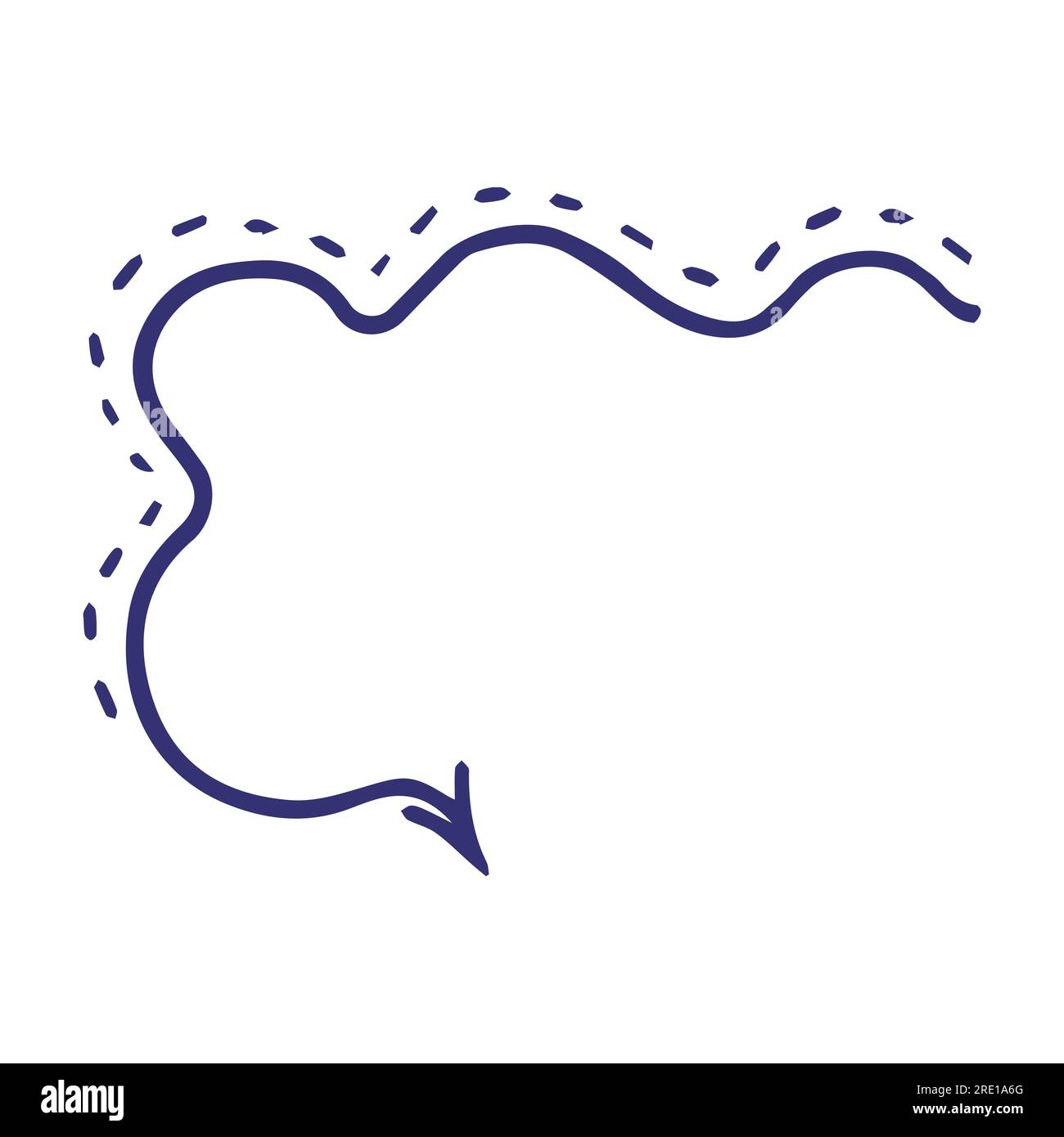 Wavy doodle arrow vector design element Stock Vector Image & Art - Alamy