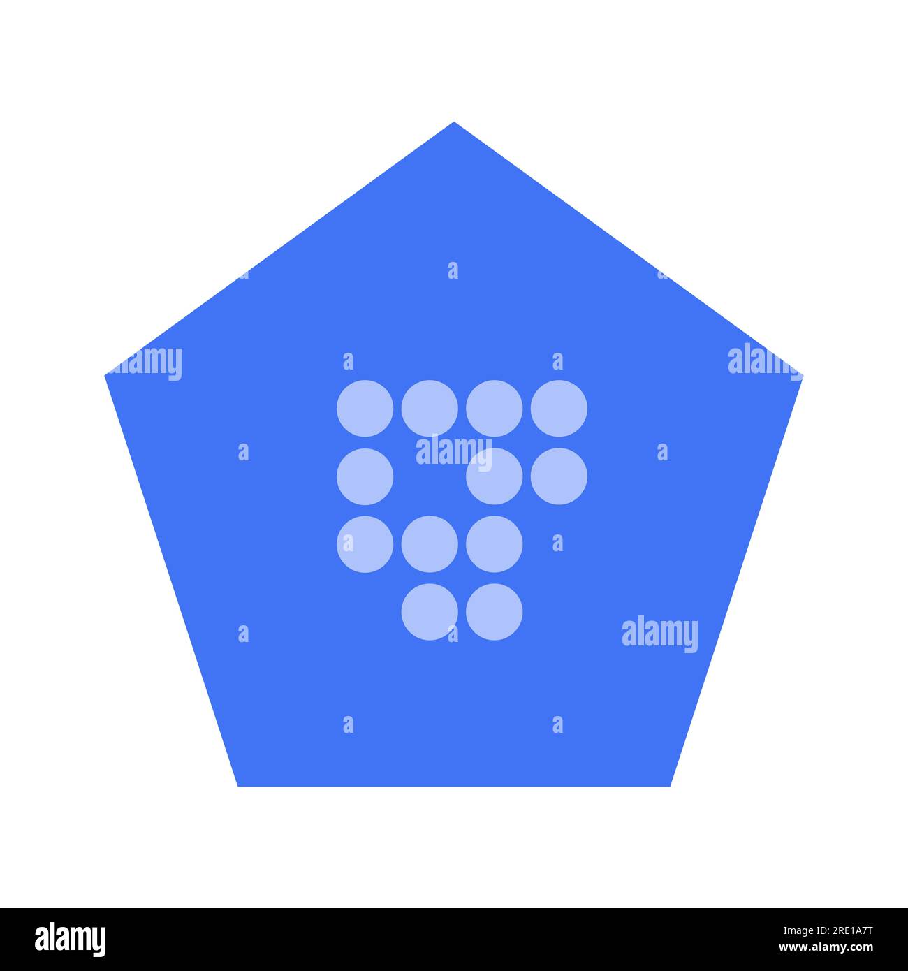 Pentagon shape vector infographic Cut Out Stock Images & Pictures - Alamy