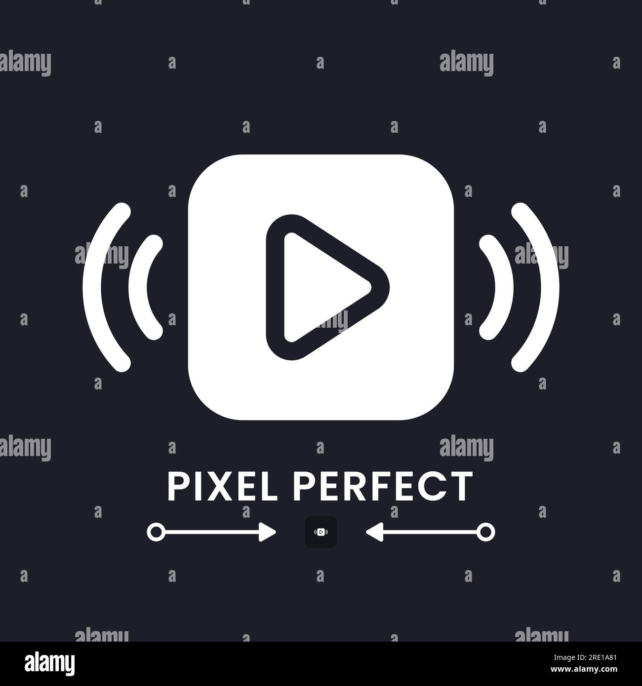Play button white solid desktop icon Stock Vector Image & Art - Alamy