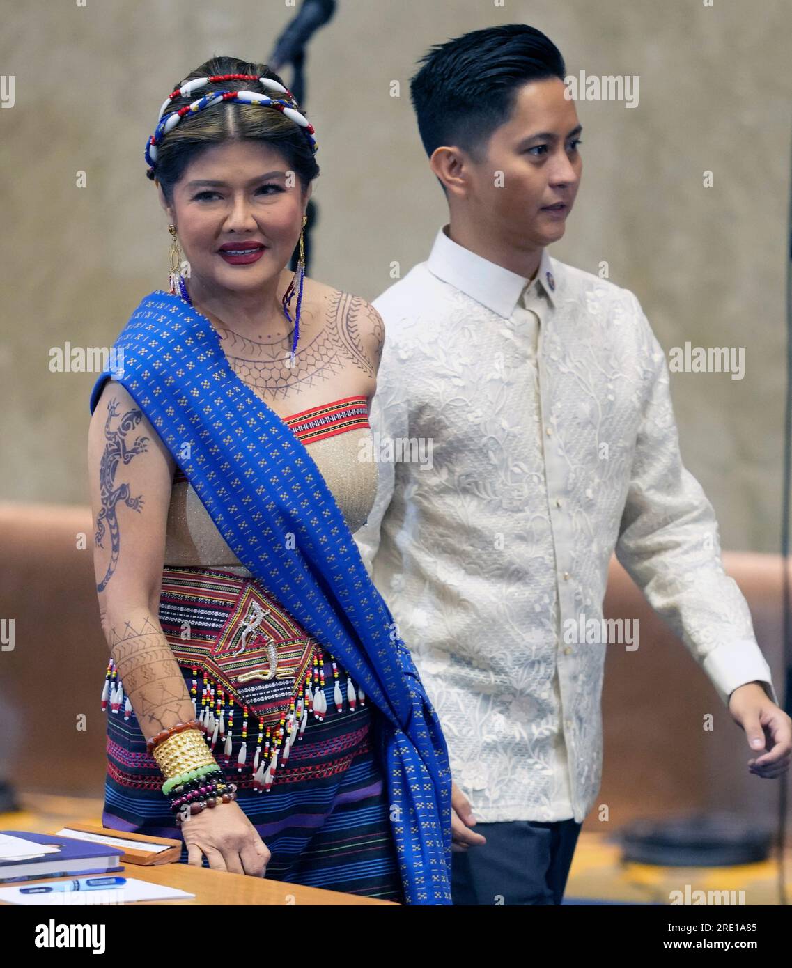 Senator Imee Marcos, left, sister of Philippines President Ferdinand ...