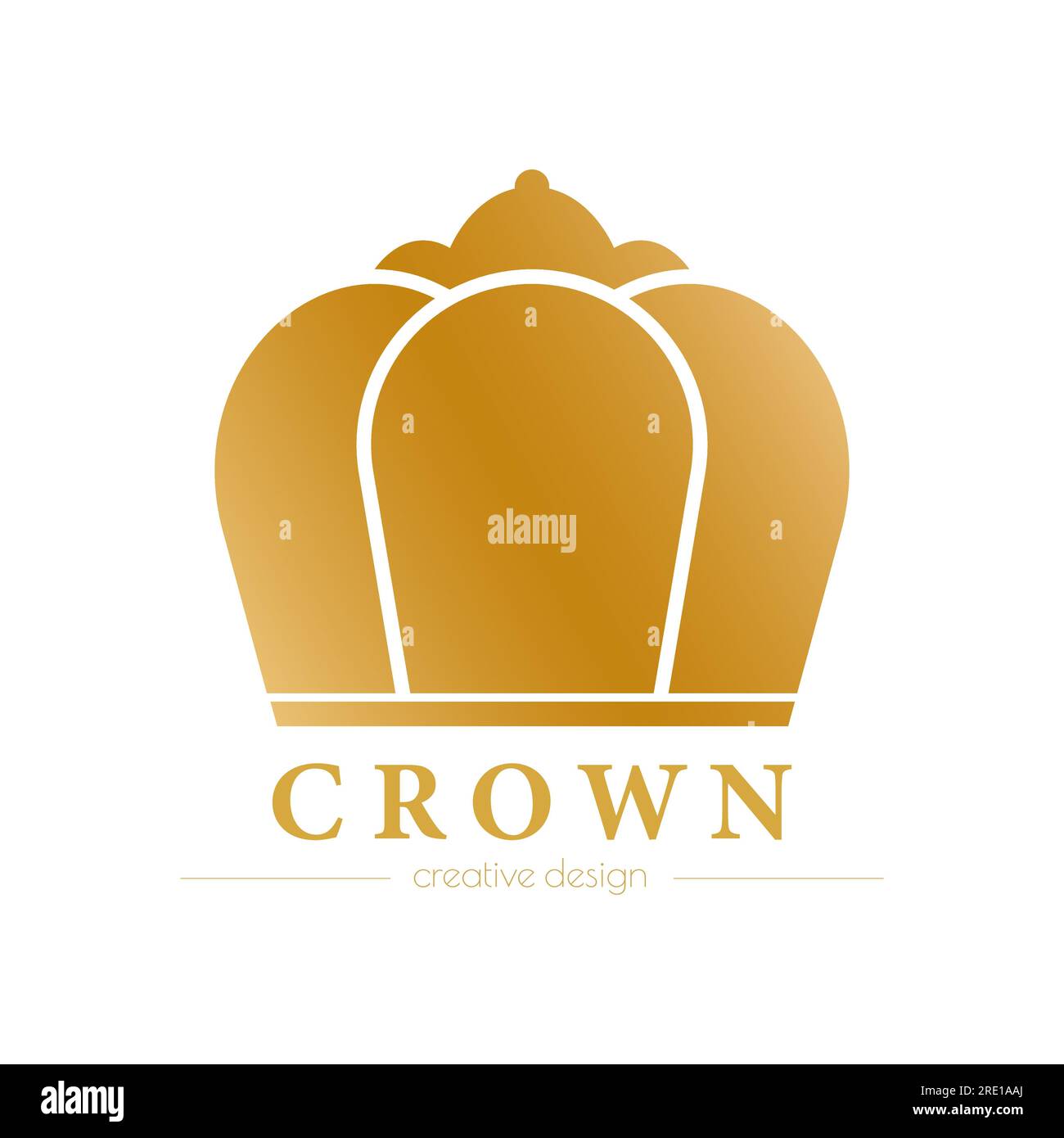 Golden royal crown. A mock-up of a symbol of luxurious imperial power ...