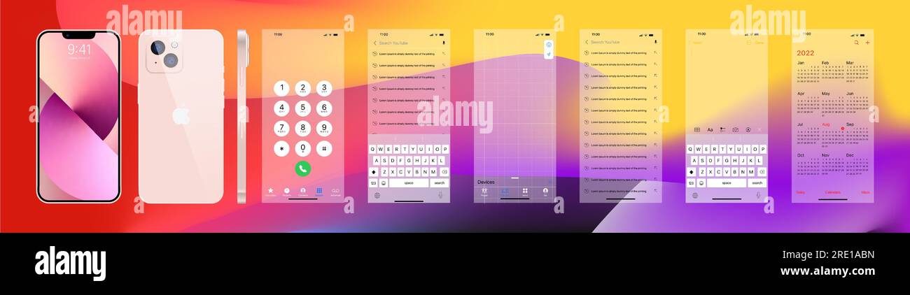 Iphone 13. Apple mockup. Apple interface. Apple apps. Phone navigation ...