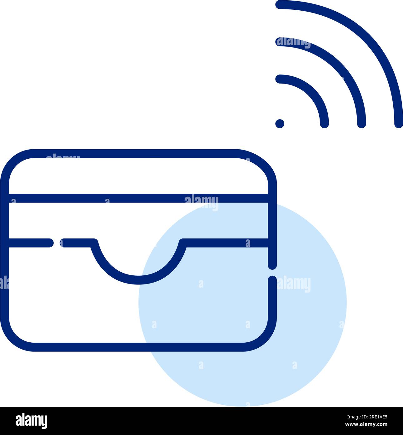 Cardholder wallet and wi-fi symbol. Contactless payment system. Pixel ...