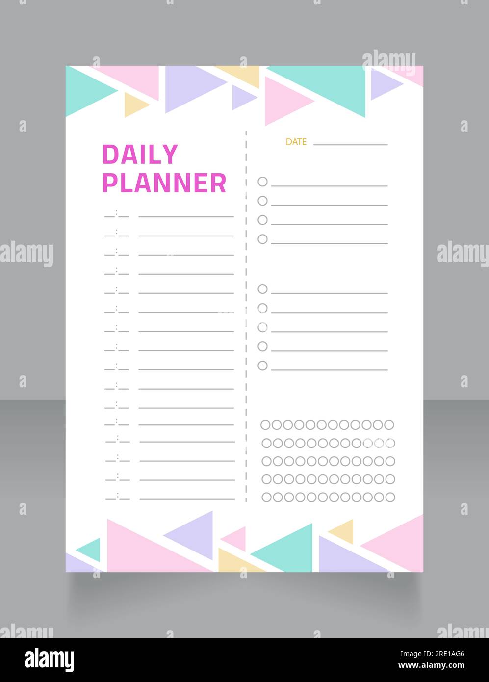 Daily planner for children activities worksheet design template Stock ...