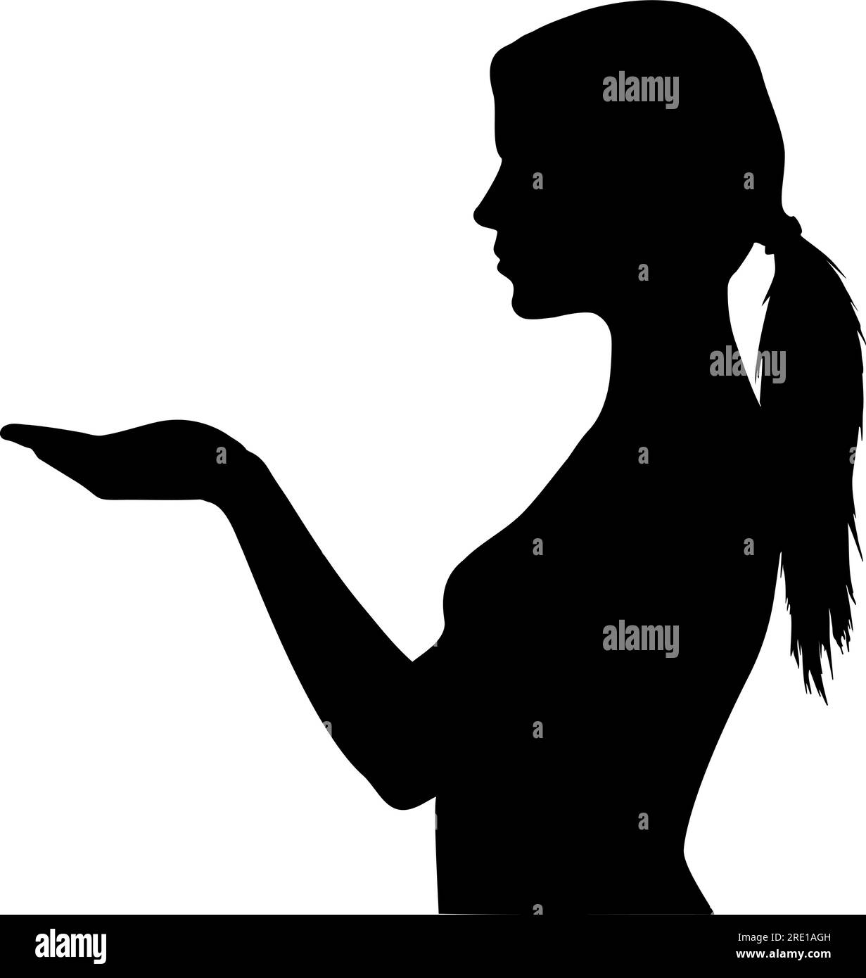 Person holding out hand empty Stock Vector Images - Alamy