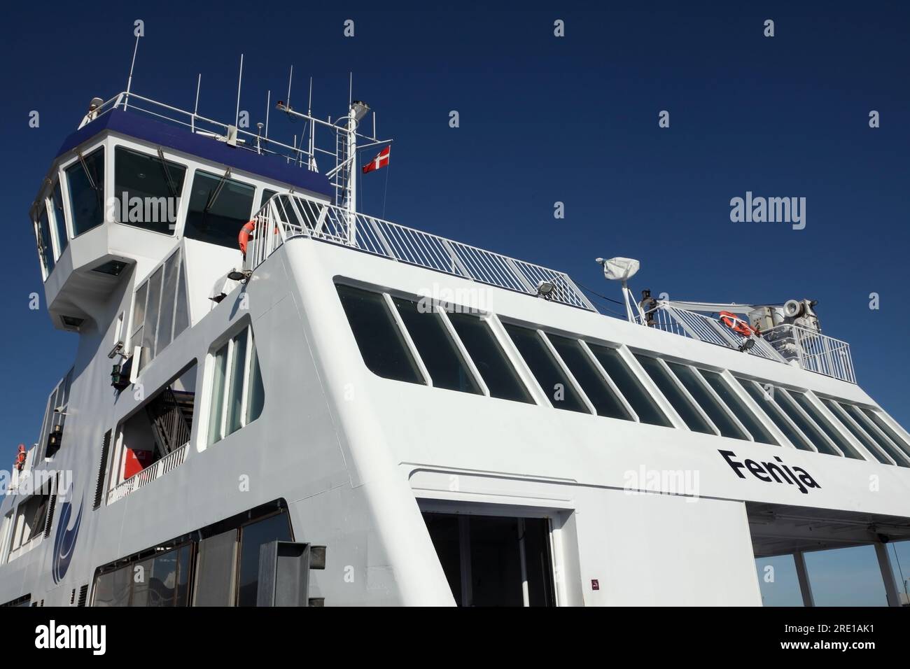Superstructure of the "Fenja" car / foot passenger / cyclist ferry ...