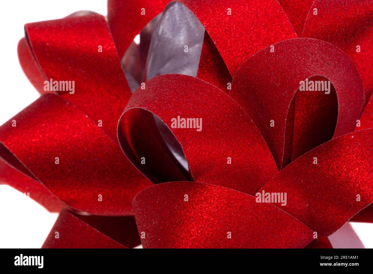 colored gift bows close-up on a white background Stock Photo - Alamy
