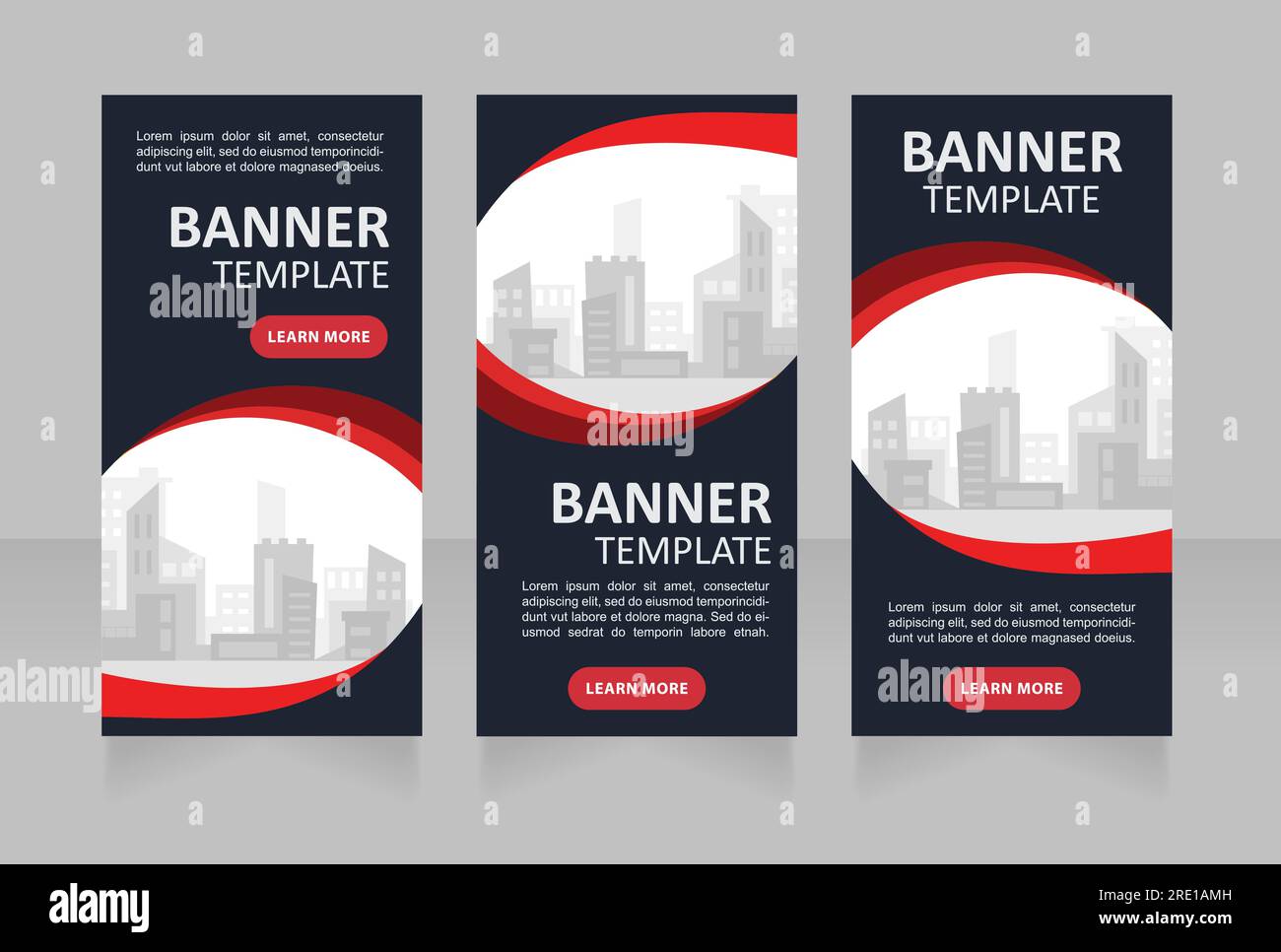 Architecture firm internship web banner design template Stock Vector ...