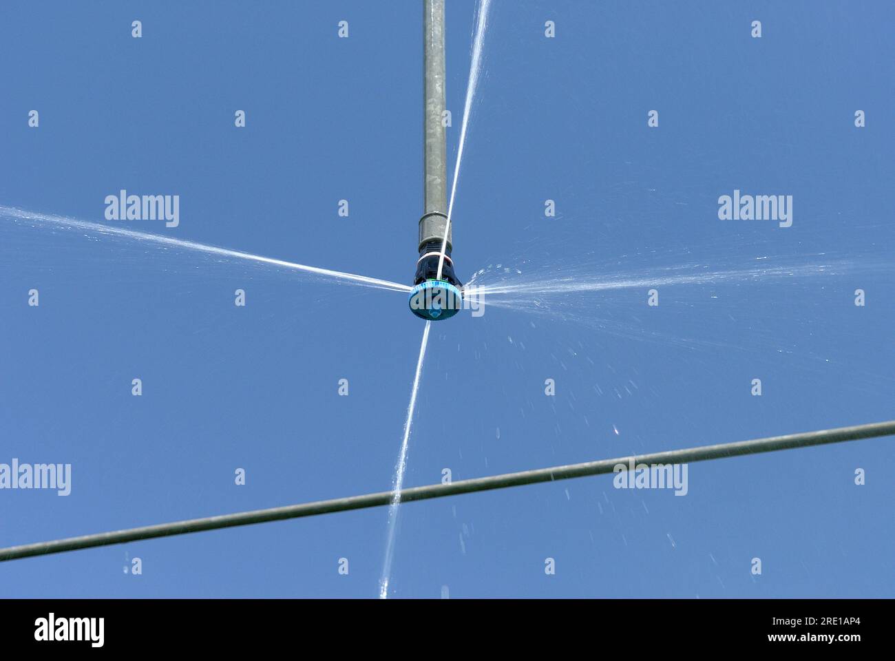 Irrigation, automatic watering of a beet field. Irrigation sprayline ...
