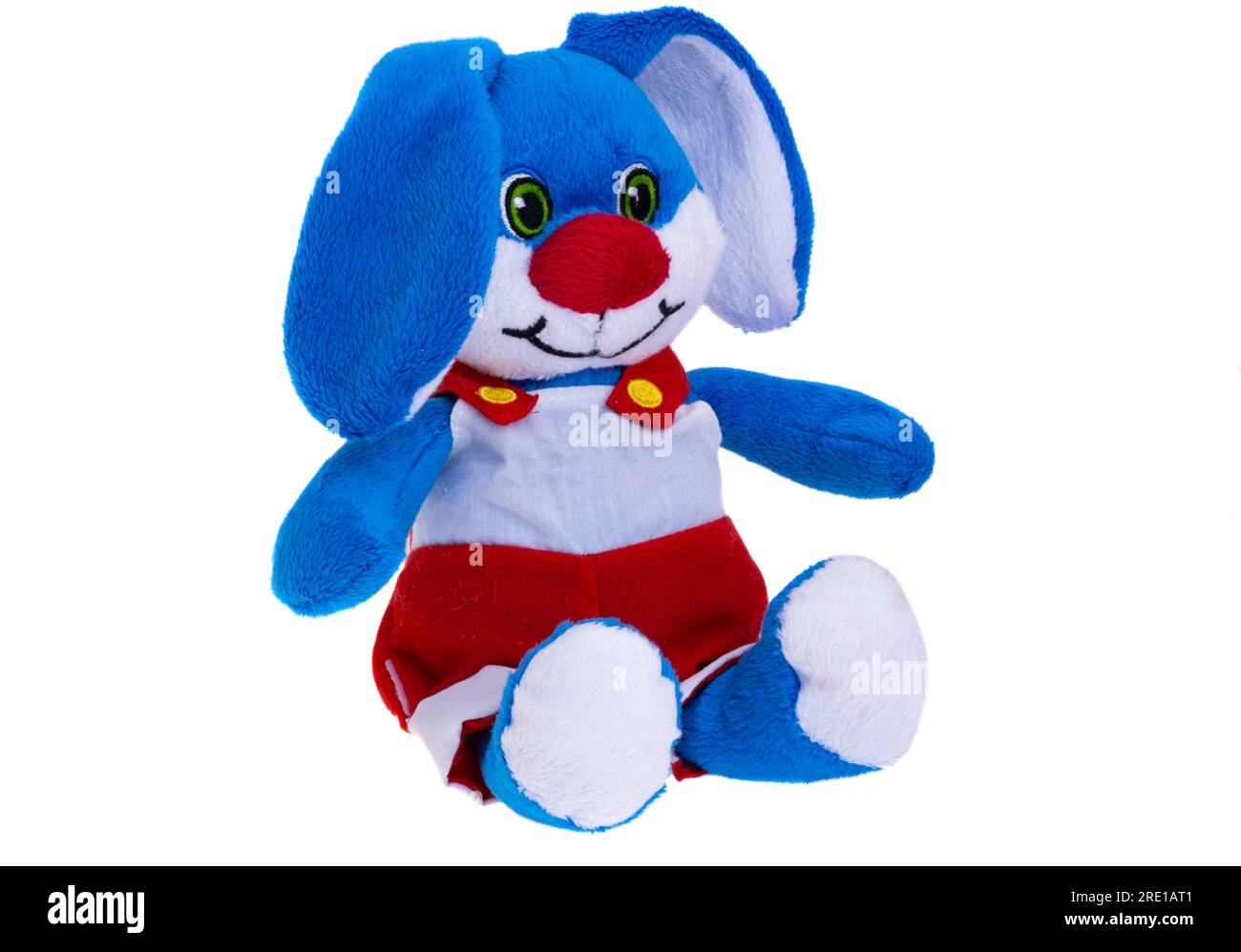 soft toy hare isolated on white background Stock Photo - Alamy