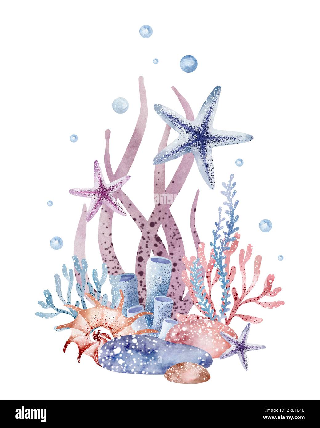 Set of cute postcards with sea animals. Collection of postcards with ...