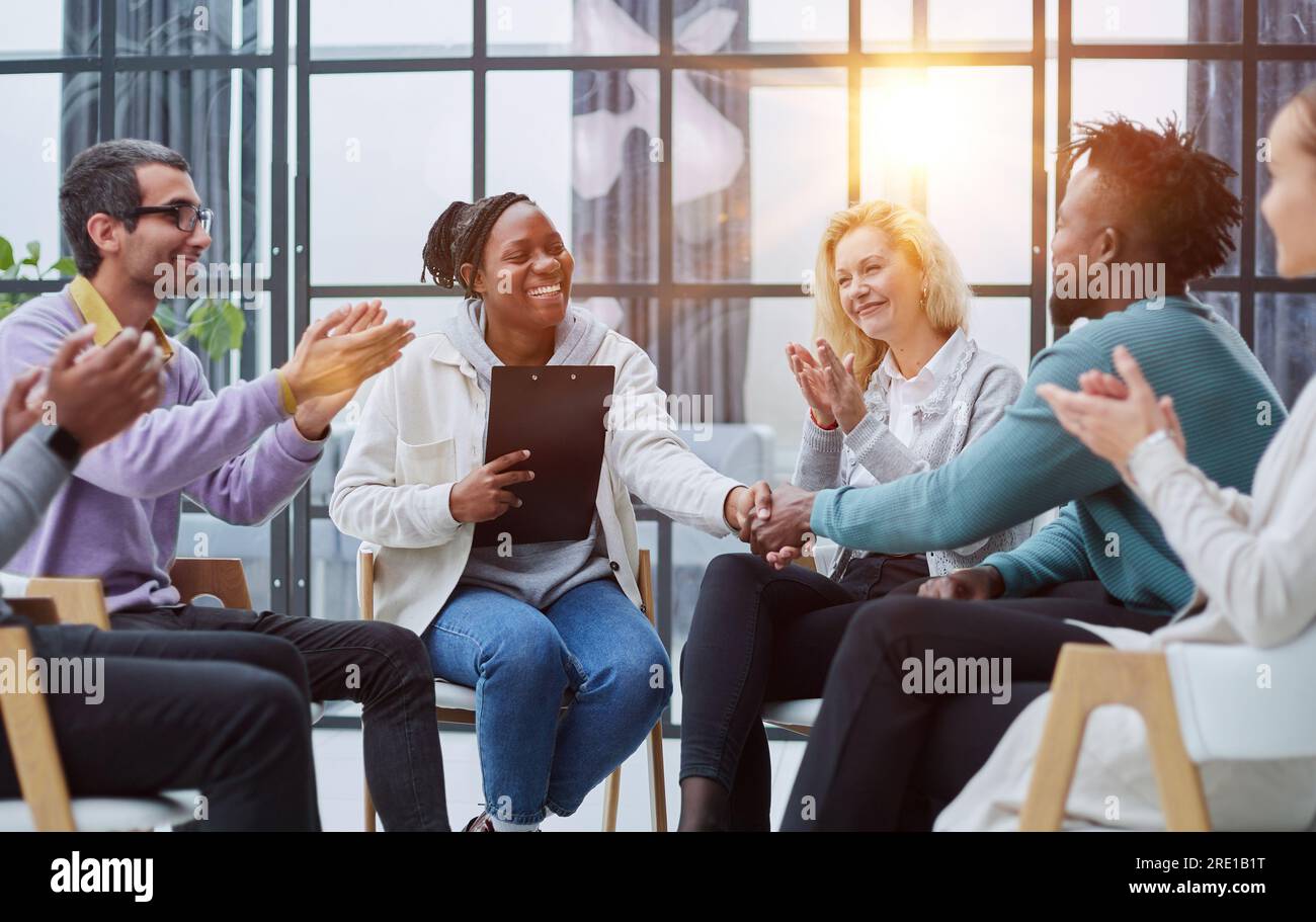 professionals having training class in the office Stock Photo - Alamy