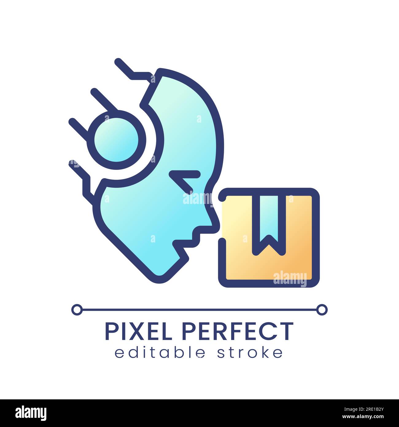 AI delivers pixel perfect color gradient icon Stock Vector Image & Art - Alamy
