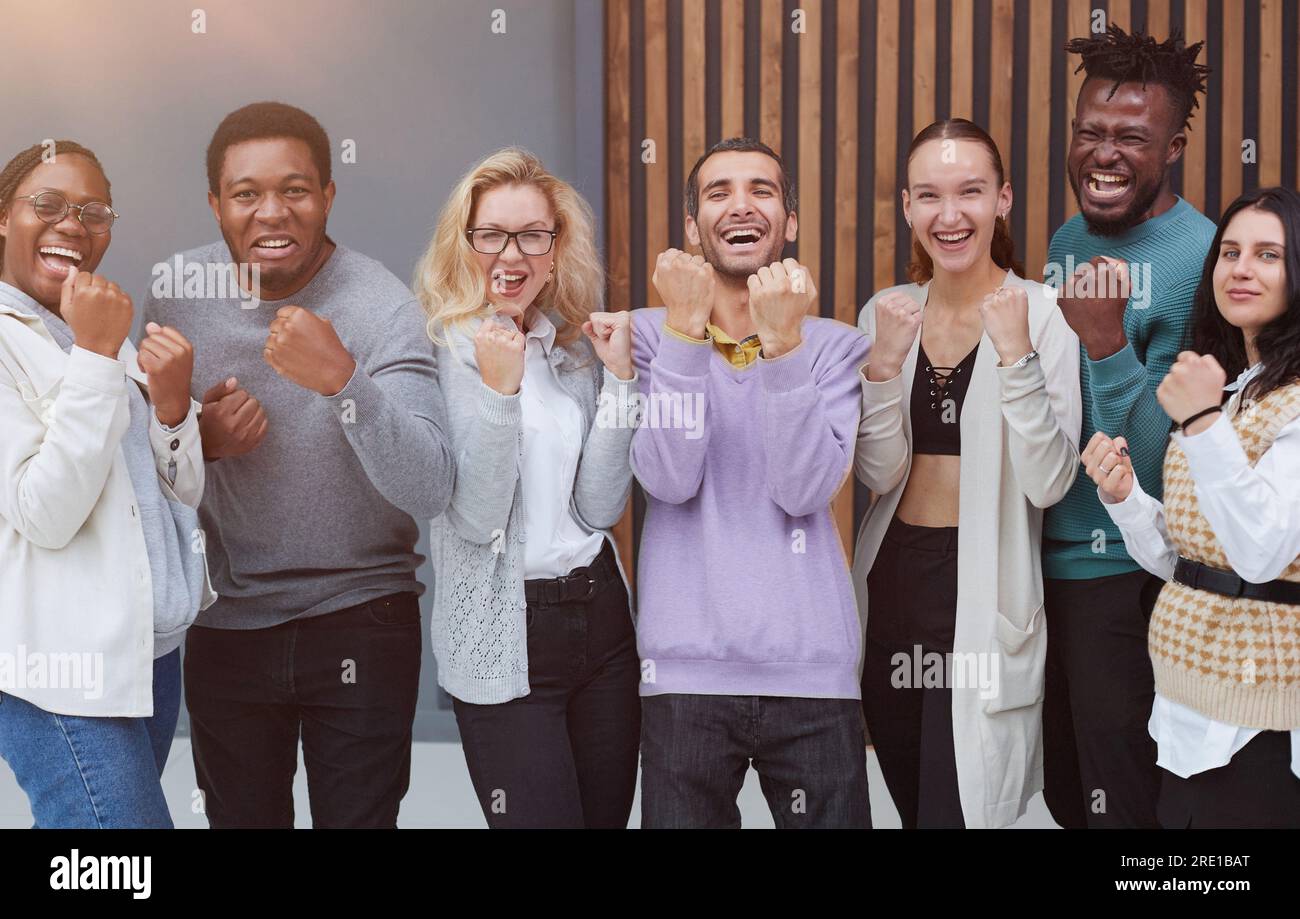 Group positive american adults hi-res stock photography and images - Alamy