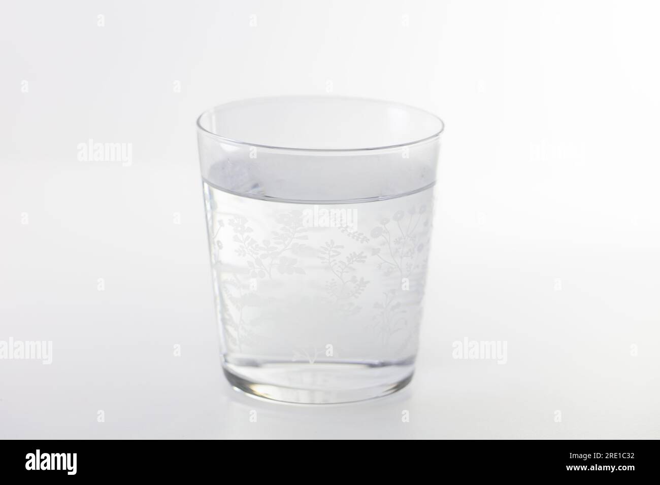 Glass with pure water isolated on white background Stock Photo - Alamy