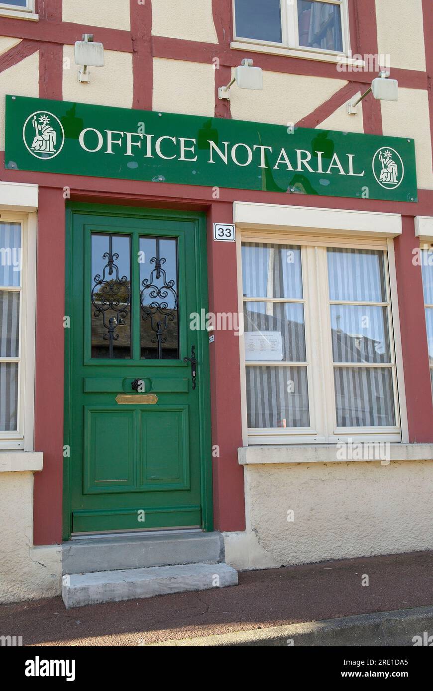Notary public, notary sign in a rural village in Normandy Stock Photo ...