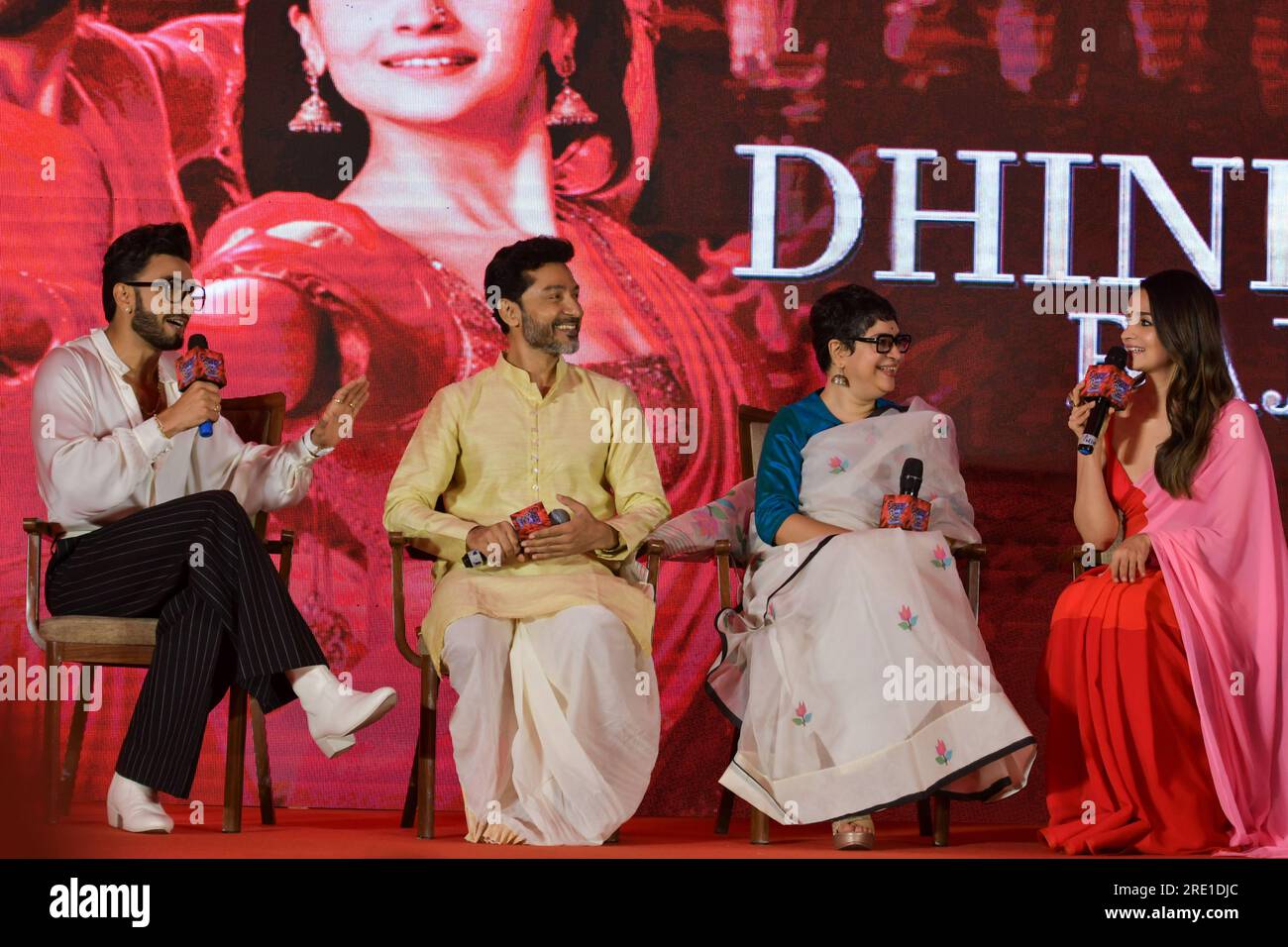 Kolkata, India. 24th July, 2023. Bollywood actress Alia Bhatt (R), and ...
