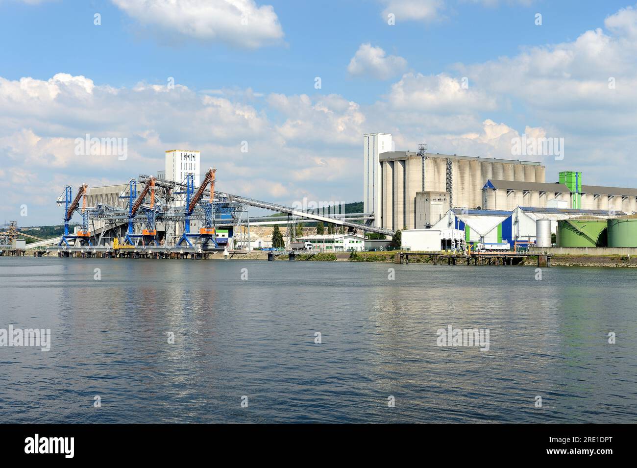 Rouen Grand Couronne (northern France): the river port across the River ...