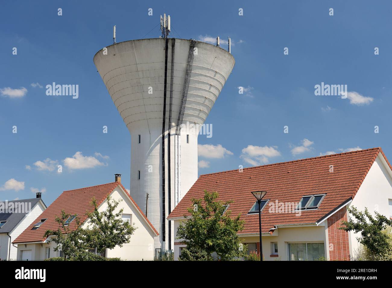 Barentin (northern France): imposing water tower in the middle of ...