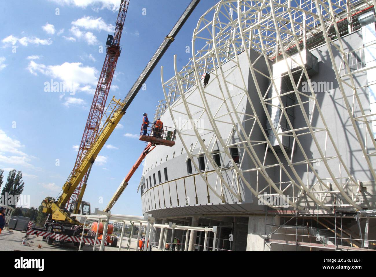 Cracow. Krakow. Poland. Sports and entertainment arena construction ...