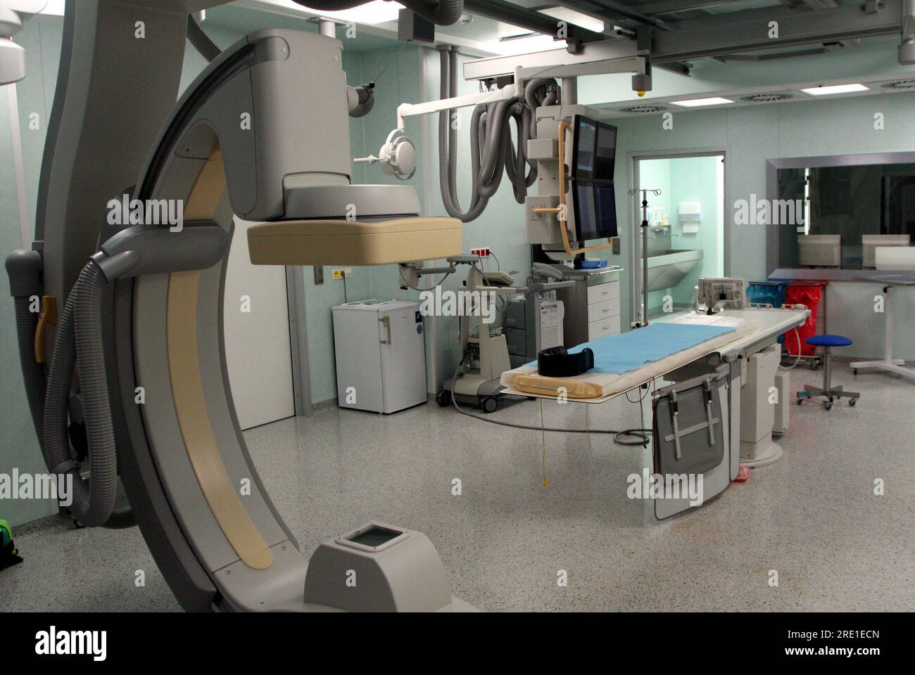 Cracow. Krakow. Poland. 3D X-ray angioplasty station to perform ...