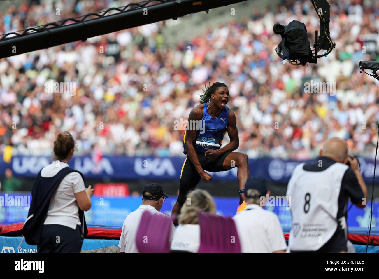 JuVaughn HARRISON (United States of America) celebrating victory in the ...