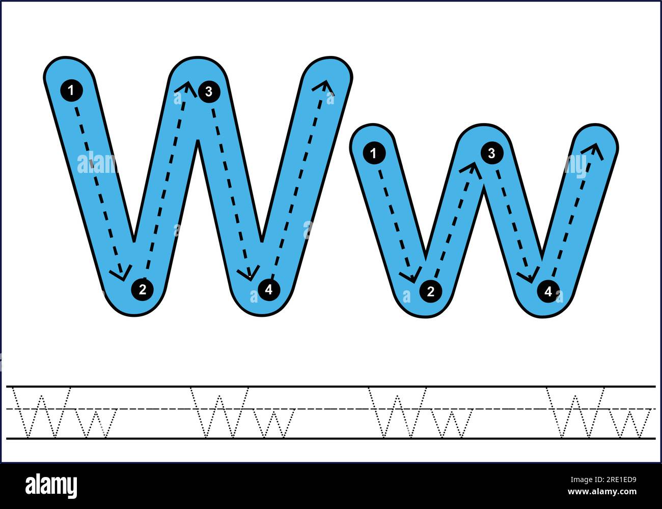 Letter w worksheets hi-res stock photography and images - Alamy